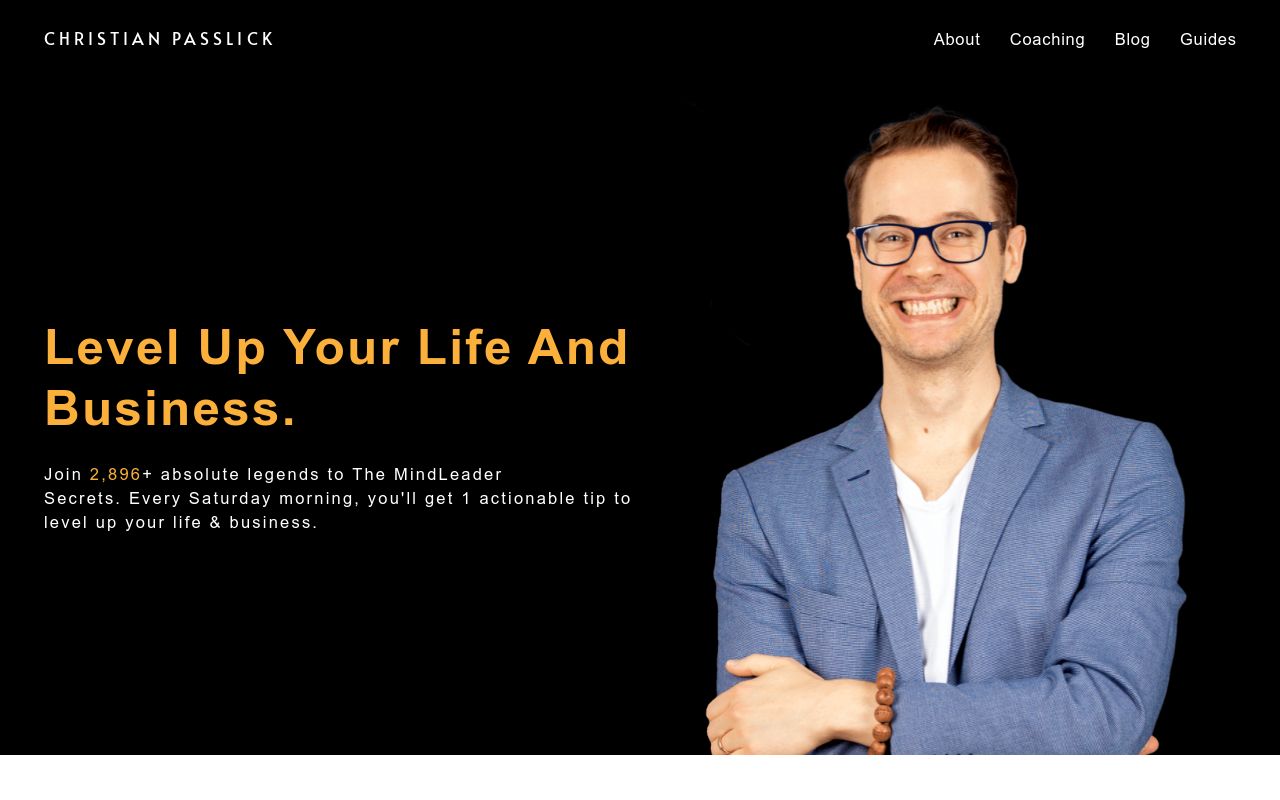 Christian Passlick | The MindLeader Secrets Weekly Newsletter